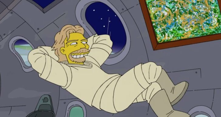 The Simpsons, Richard Branson'ın Uzay Yolculuğunu Tahmin Etmiş
