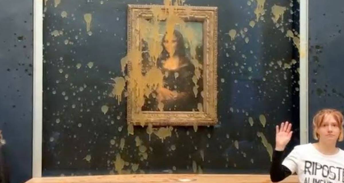 Mona Lisa Tablosu Çorbalı Protestonun Hedefinde